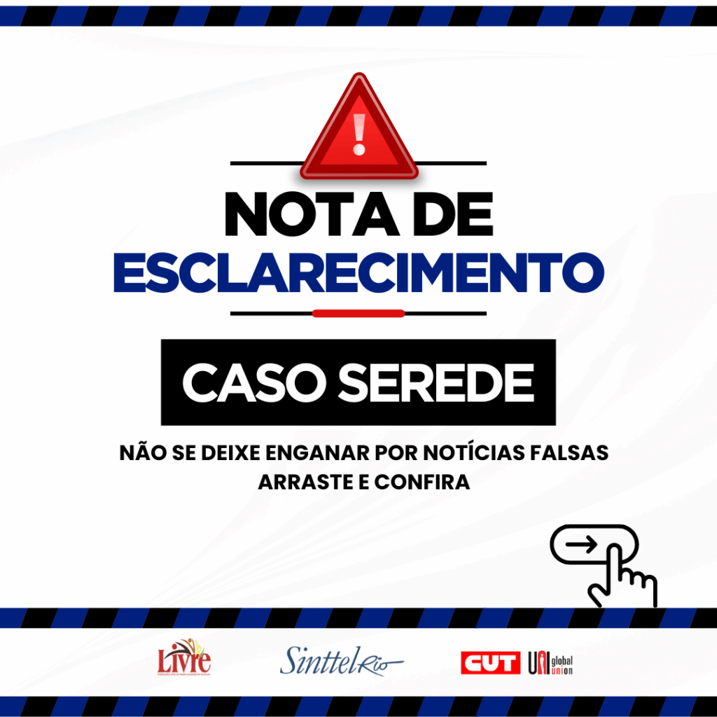 Nota de esclarecimento: Caso Serede – Sinttel Rio